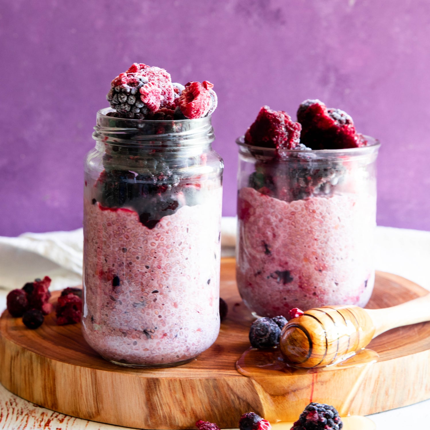 Easy Mixed Berry Chia Pudding