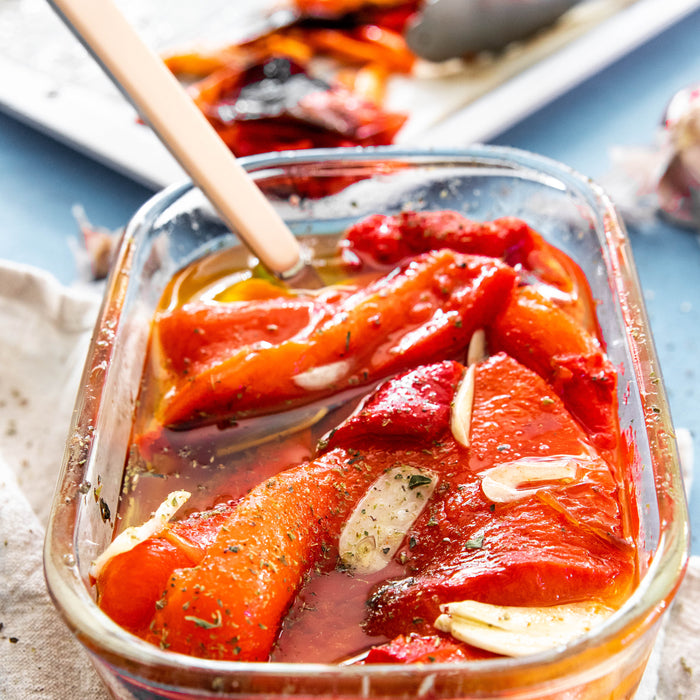 Quick & Easy Greek Style Roast Capsicum & Garlic Recipe | Leah Itsines